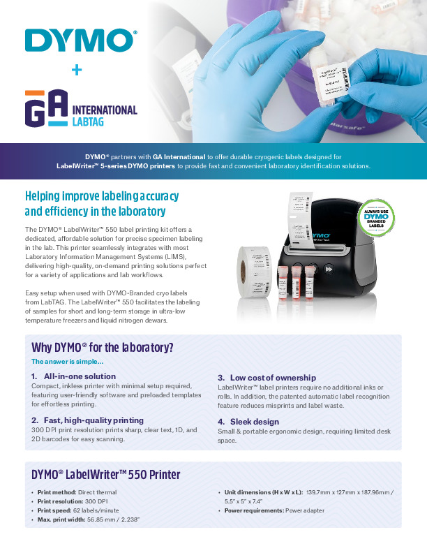 Literature - LabTAG Laboratory Labels